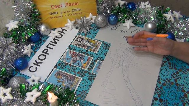 8 - СКОРПИОН - прогноз ТАРО - с  08.01.2024г. по  14.01.2024г. + Послание от Высших Сил.
