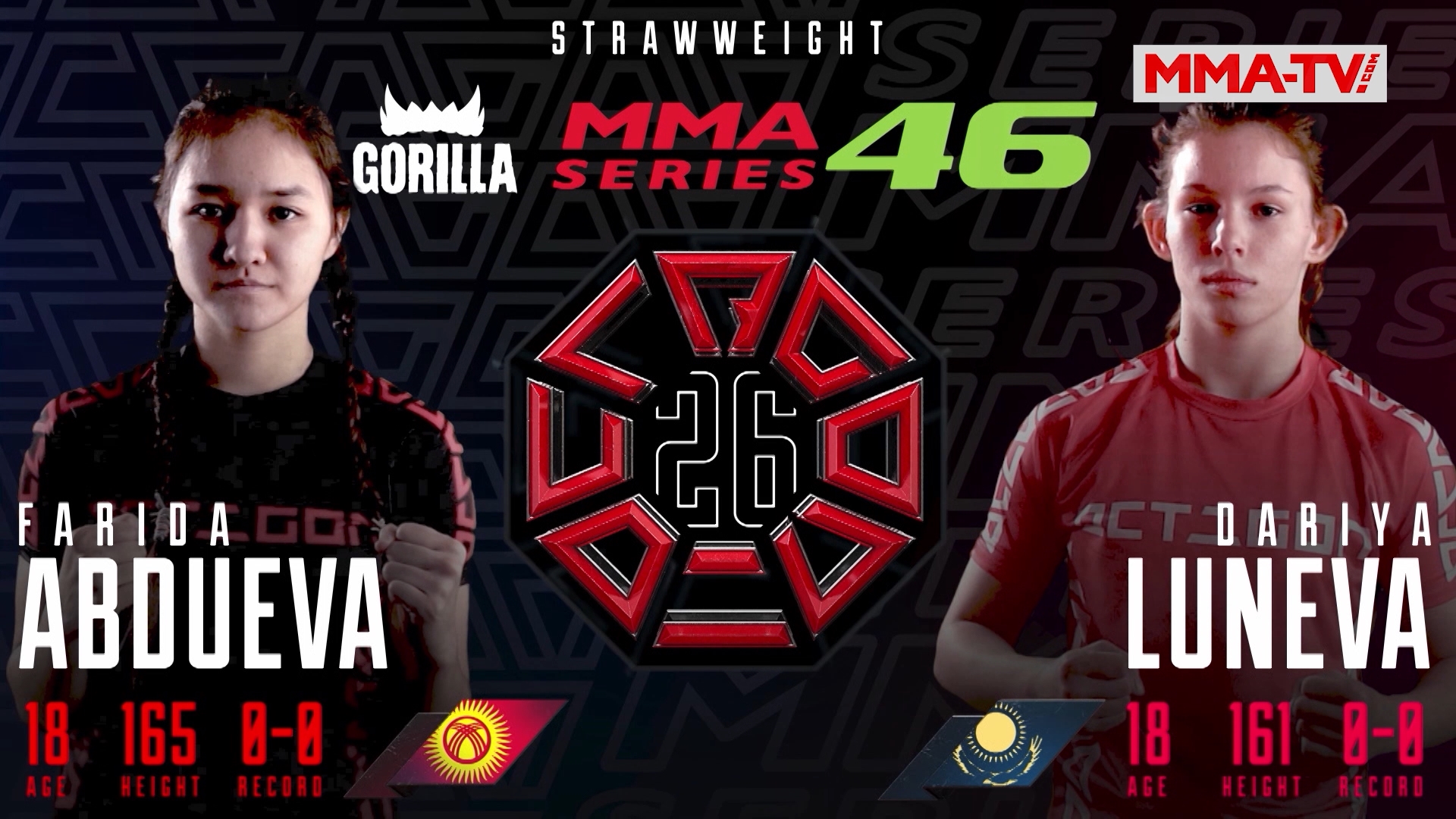 ГОРИЛЛА ММА СЕРИЯ-46: OCTAGON 26 | Фарида Абдуева (Кыргызстан) - Дарья Лунева (Казахстан)