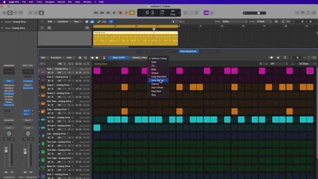 Logic Pro #11 - Step Sequencer, Beat Making, Drum Machine Designer