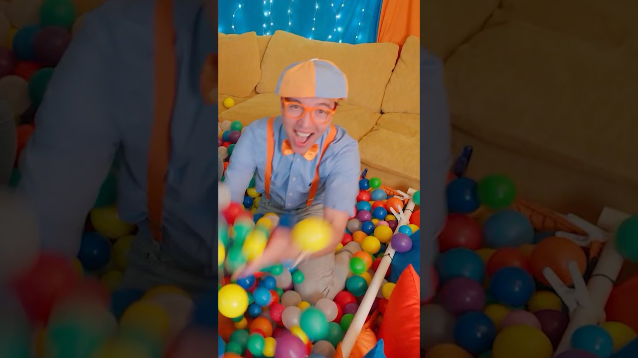 Blippi прыгает в самый большой обратный отсчет для ямных ям! #shorts #blippi