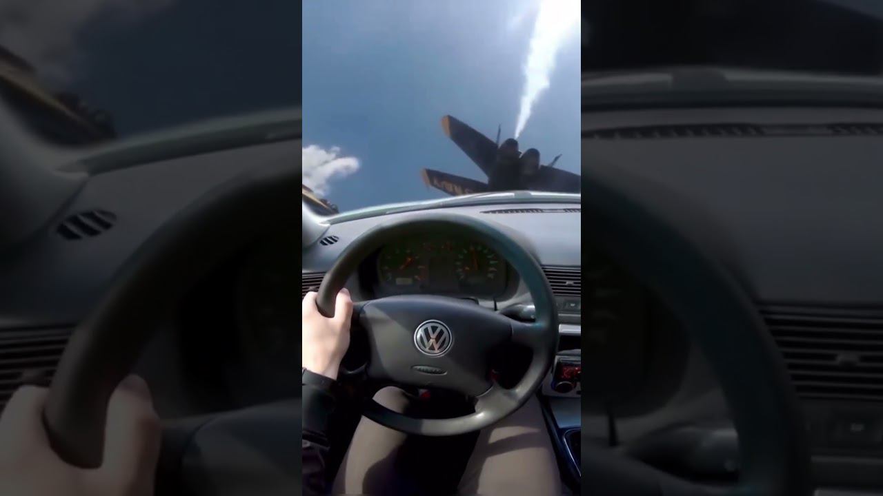 Когда на своём VAG зацепился с самолётом