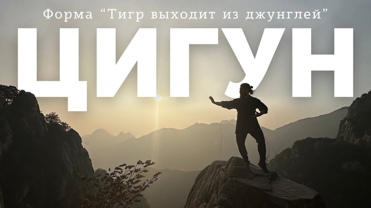 Упражнение Цигун "Тигр выходит из джунглей": Укрепление сухожилий и активация внутренней силы.