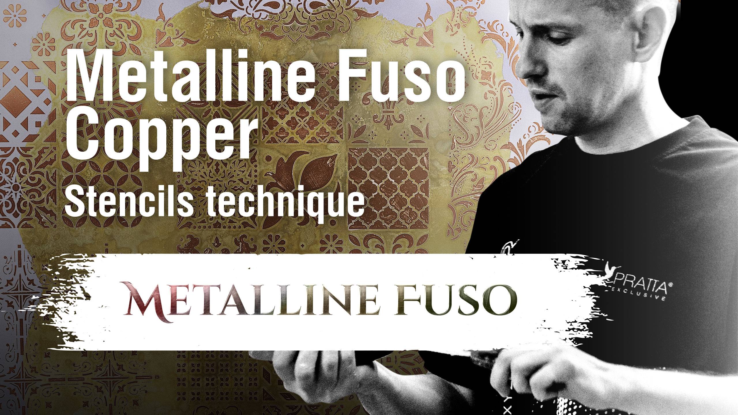 PRATTA Metalline Fuso - жидкий металл в трафаретном узоре