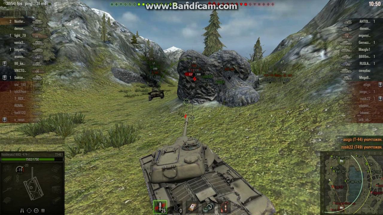 средний бой среднего игрока на хомяке T54E1