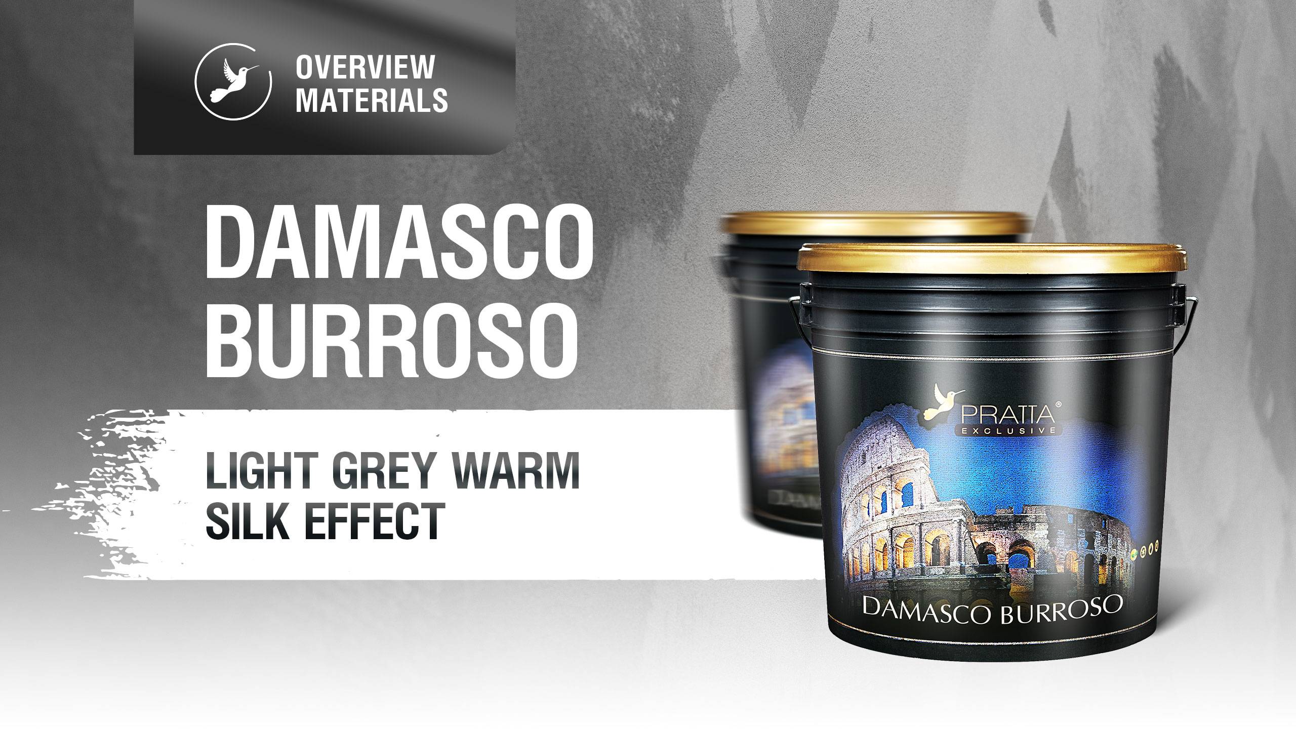 Damasco Burroso - Светло серый цвет эффекта Дамасской шелковой ткани