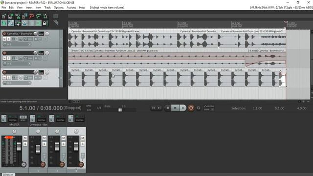 Работа с аудио, лупами и семплами в DAW Reaper