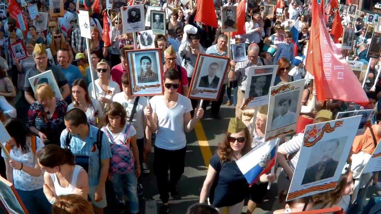 Бессмертный полк 09.05.2016 ч.4 семья Толстиковых с дедами