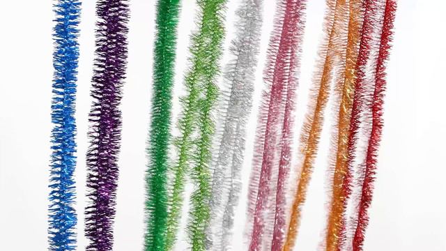 Мишура "Пушистая" 2м*3,5см, цвет ассорти, 2 слоя