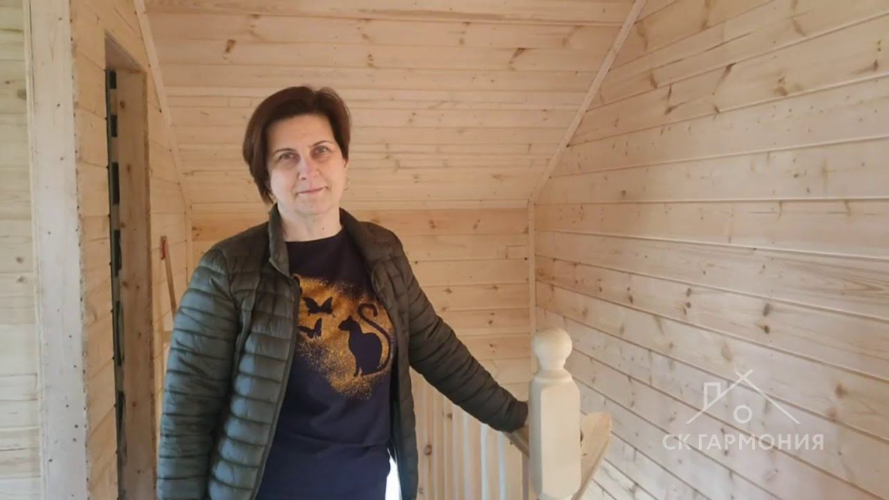 Видеоотзыв о строительстве каркасного дома 7.5х9 м по проекту "Вязьма"