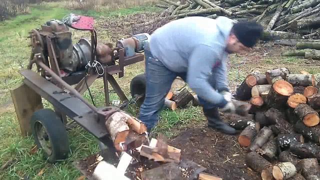 Amazing Homemade Log Wood Splitting Machines Processing Incredible Homemade Firewood Machine