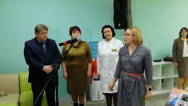 Замминистра здравоохранения Новосибирской области Елена Аксенова на открытие поликлиники №1 Бердск