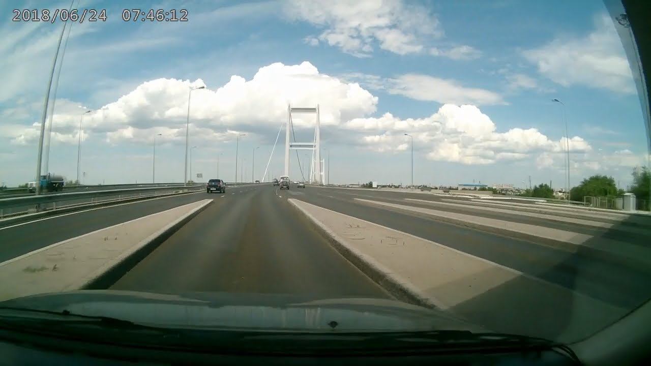 Семей (Семипалатинск) 2018 год, улицы, мост. Видеорегистратор: SUPRA SCR-GR55 в 720pi.