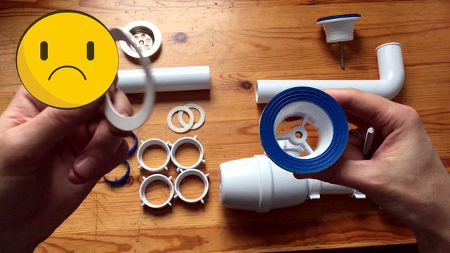 Сборка бутылочного сифона К-4059 для двойной одноуровневой мойки для кухни.