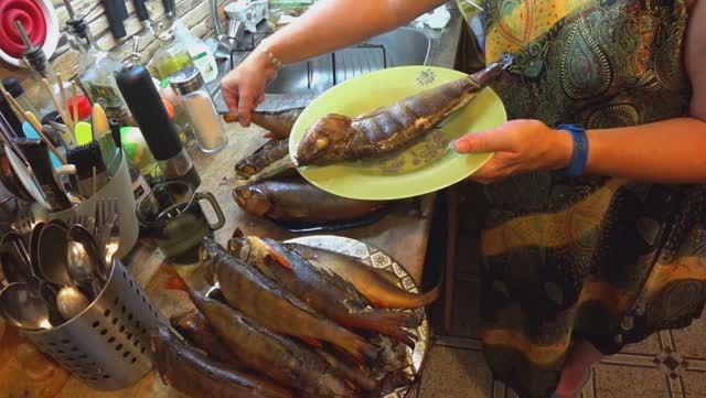 Копчение окуней