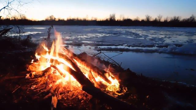 Мгновенный сон. Успокаивающий костёр, шелест льда. Релакс, МЕДИТАЦИЯ!