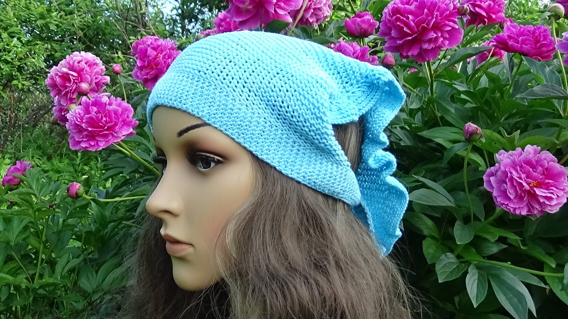 КОСЫНКА на ЛЮБОЙ РАЗМЕР спицами ПЛАТОЧНОЙ ВЯЗКОЙ /Презентация МК