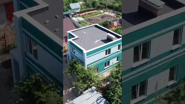 Построили нестандартный двухэтажный дом с ПЛОСКОЙ КРЫШЕЙ в Воронеже.