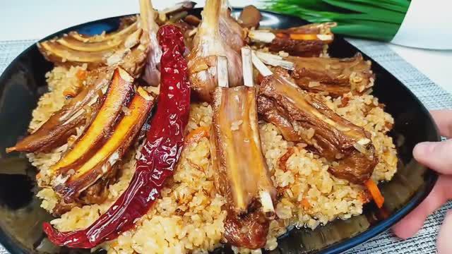 🥩🍚🥕Плов в казане с бараньими ребрышками🌿