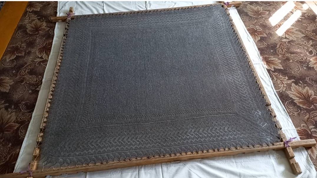 Теплый платок. Часть 5. Привязывание каймы