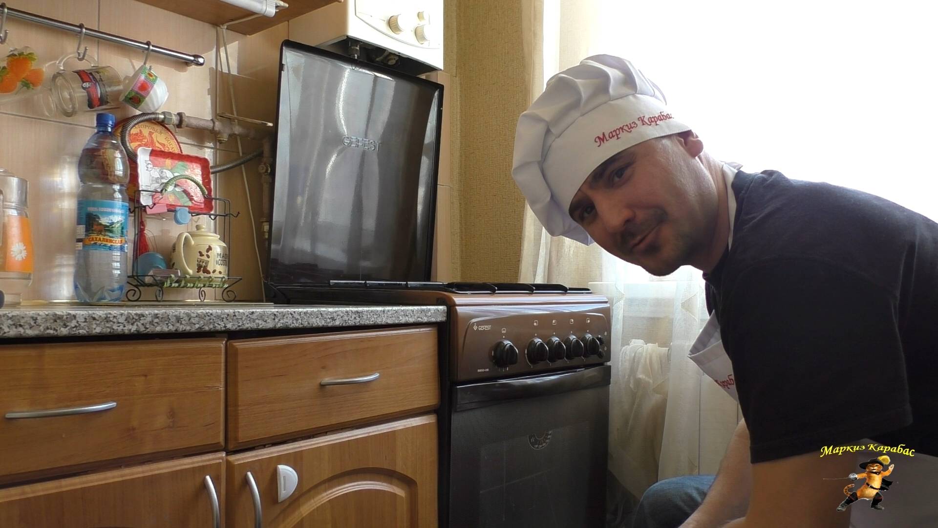 Багет фаршированый грибами и курицей