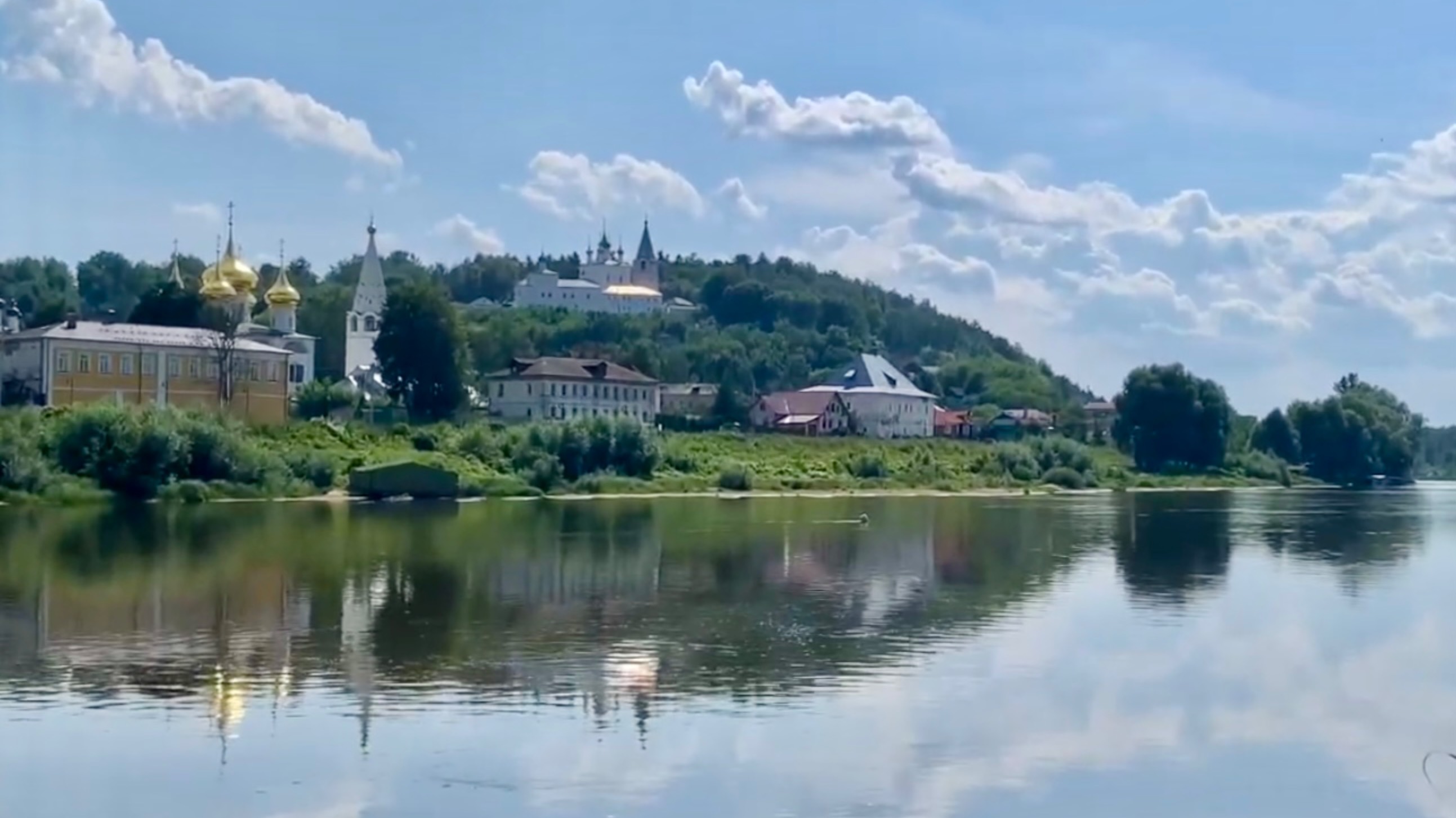 Гороховец река Клязьма Лысая гора,панорама на город с другого берега реки