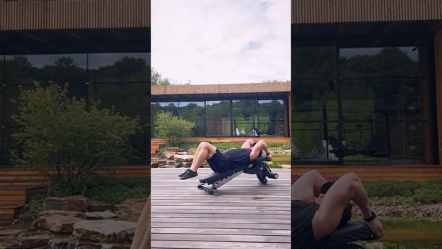 Подъем корпуса лежа на скамье