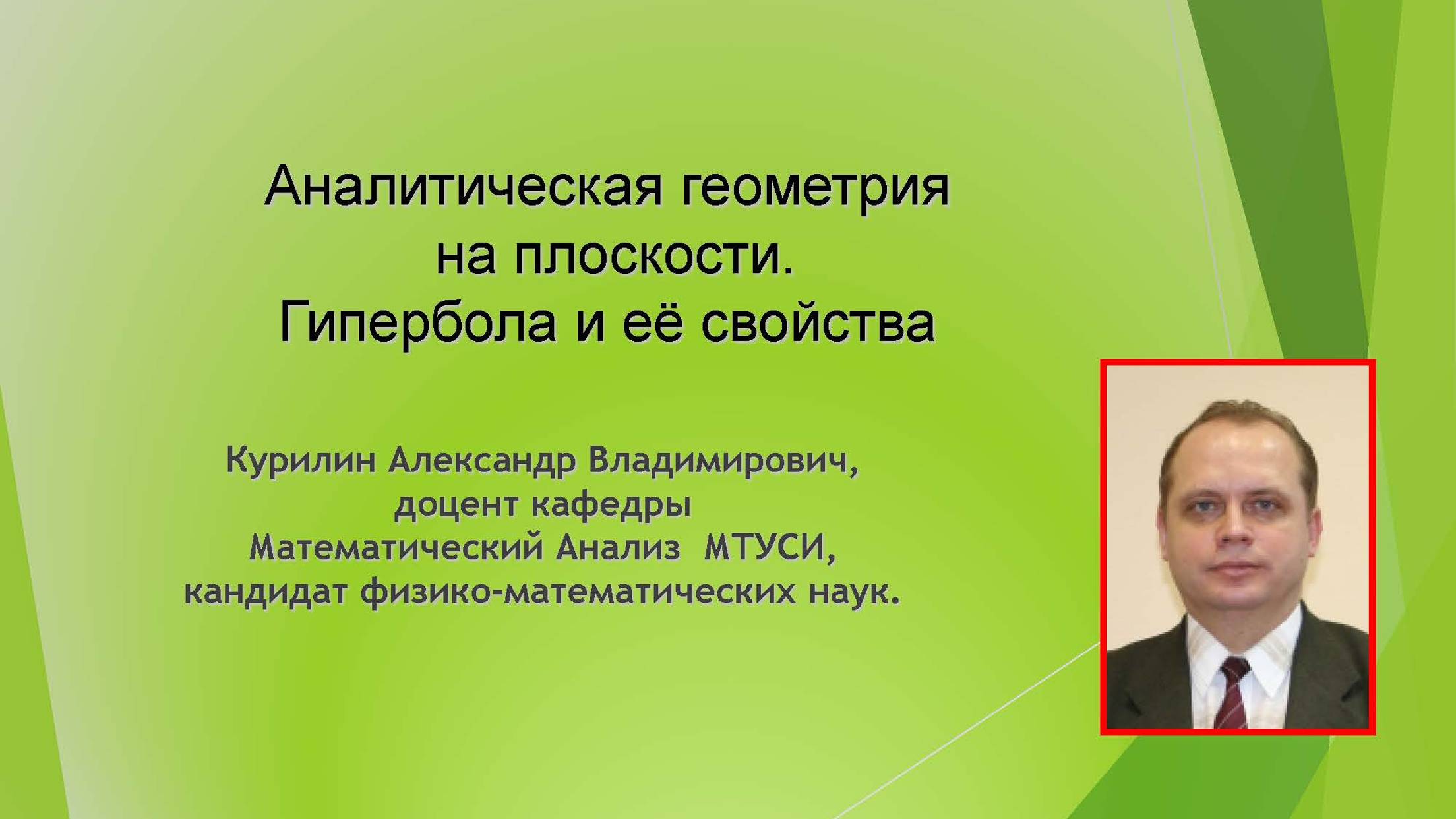 Гипербола на плоскости