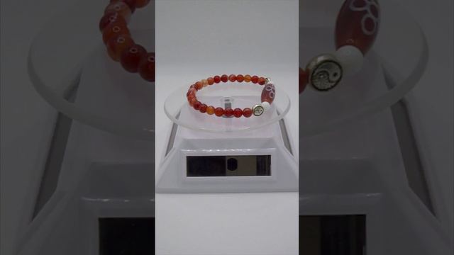 Тибетский амулет. Браслет с бусиной Дзи 5 глаз