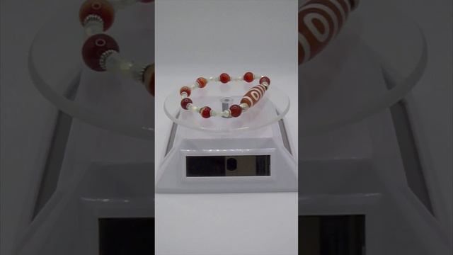 Тибетский амулет. Браслет с бусиной Дзи 2 глаза