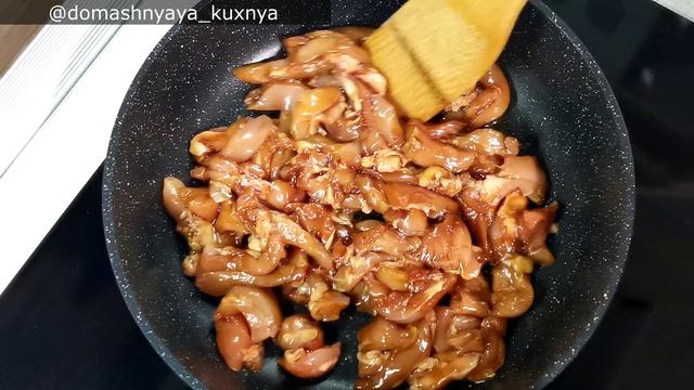 Фунчоза с курицей и овощами. СТЕКЛЯННАЯ ЛАПША.