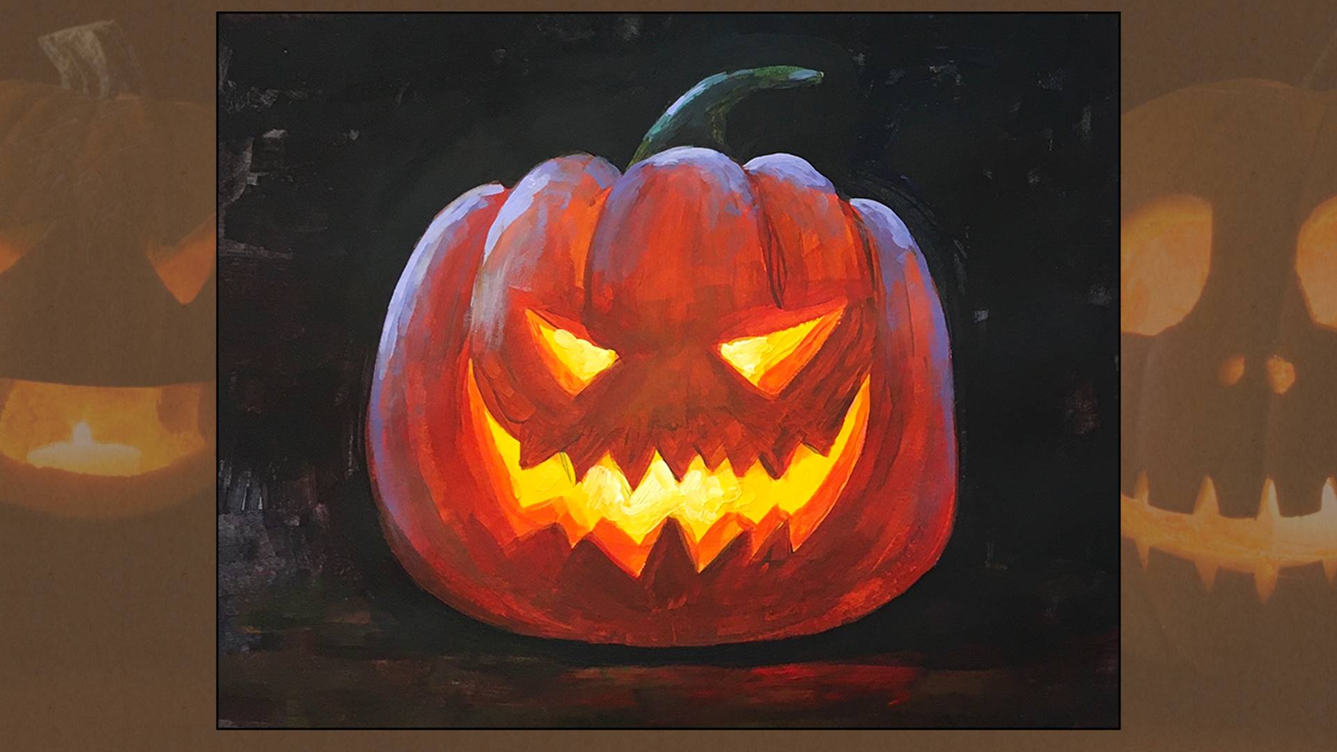 Тыква. Halloween. Рисуем реалистично красками.