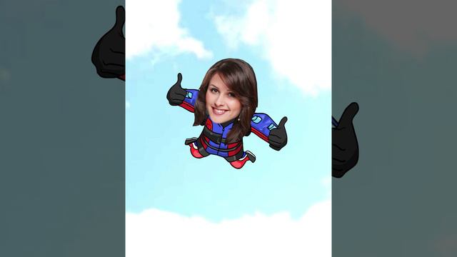 Мульт открытка «Парашютистка»
