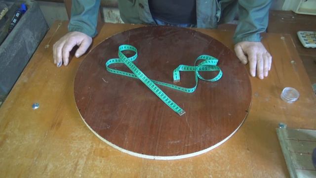 Как сделать разметку для трех ножек на круглой  поверхности