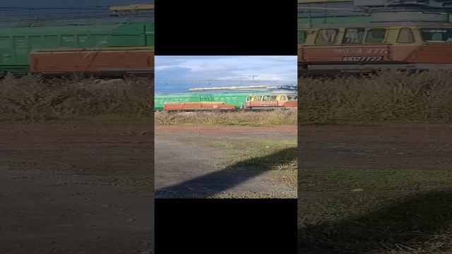 Мы нашли на остановке Отвага строительный поезд 🚂