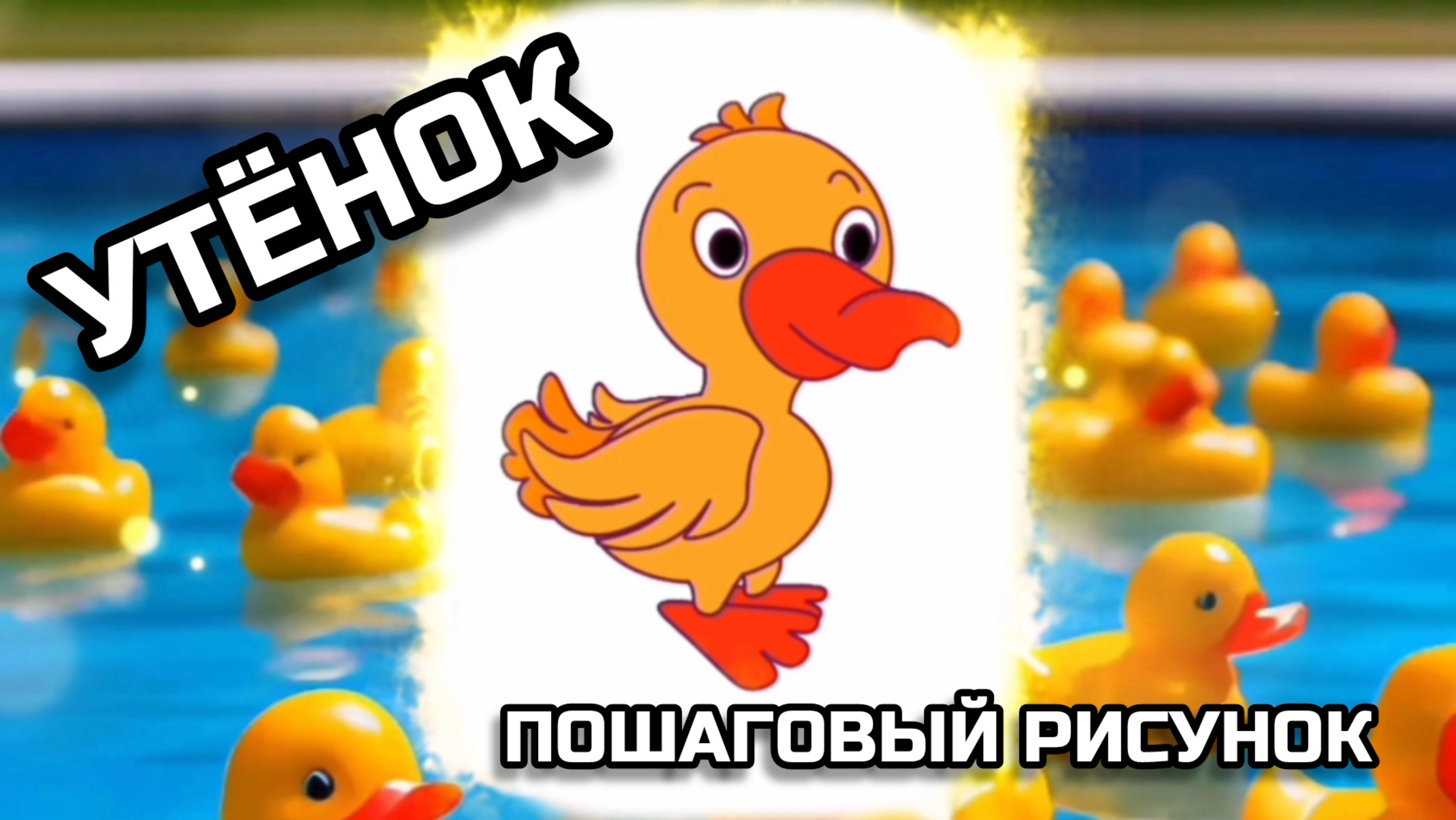 УТЁНОК пошаговый рисунок. РИСУЕМ САМИ.