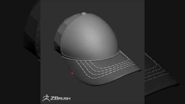 Создайте бейсболку за считанные минуты с помощью ZBrush! - Каркасная сетка и микрополя в действии