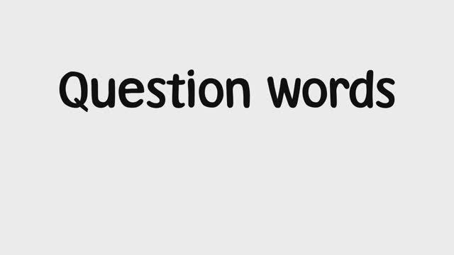 Harmonize Starter - Grammar: Question Words (Unit 1)