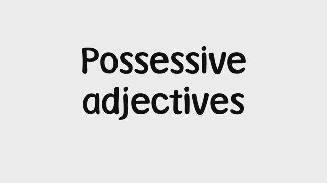 Harmonize Starter - Grammar: Possessive adjectives (Welcome Unit)