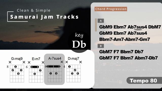 Db Соул RnB гитарная минусовка / Soul RnB Groove Guitar Backing Track in Db major