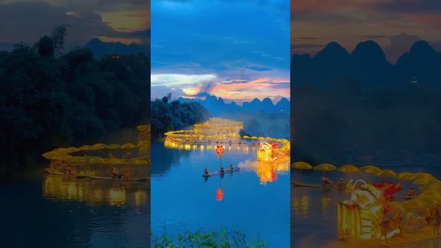 Китай, река Юлонг, Яншо Гуанси парад драконов