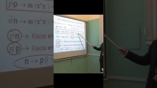 Аннигиляция протона и антипротона.