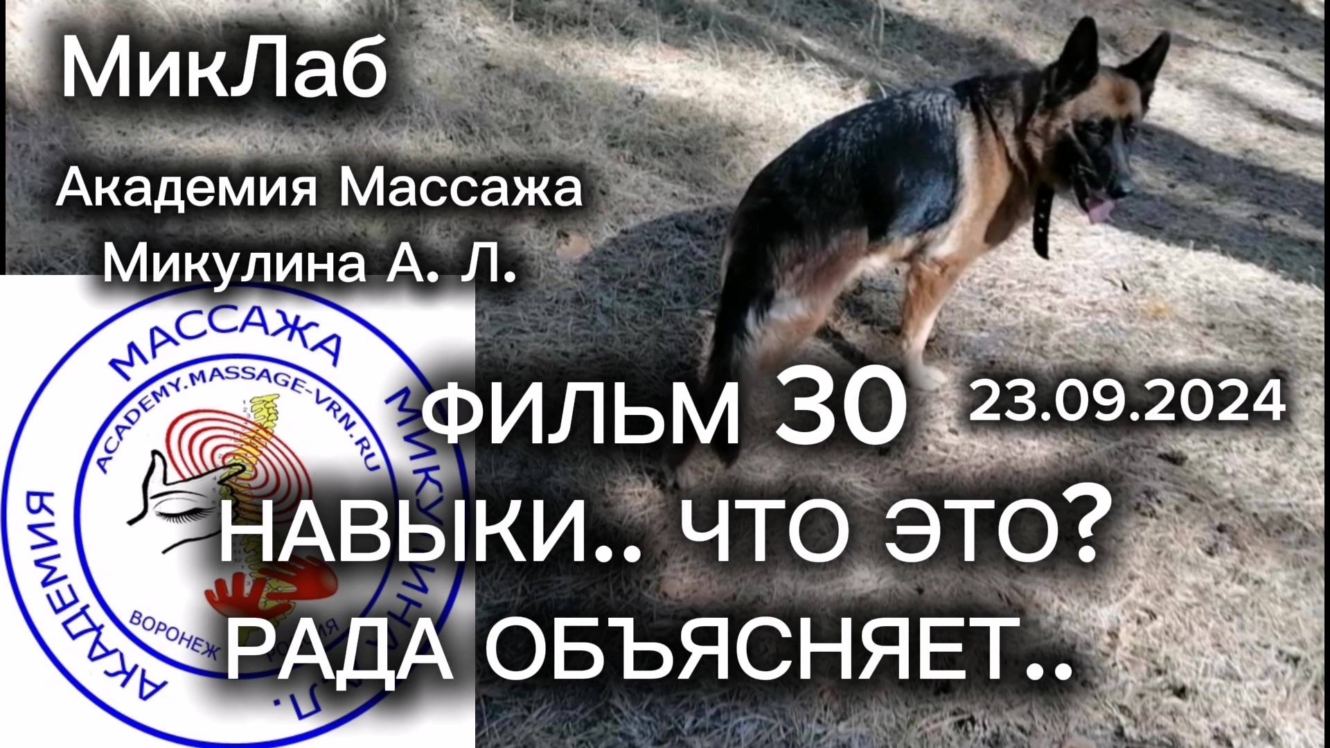 Фильм 30. Навыки что это? Рада объясняет. Академия Массажа Микулина А.Л. 23.09.2024. МикЛаб