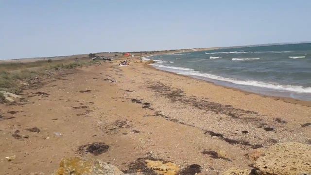 КРЫМ. ДИКИЙ ПЛЯЖ В РАЙОНЕ ОЗЕРА ТОБЕЧИКСКОГО