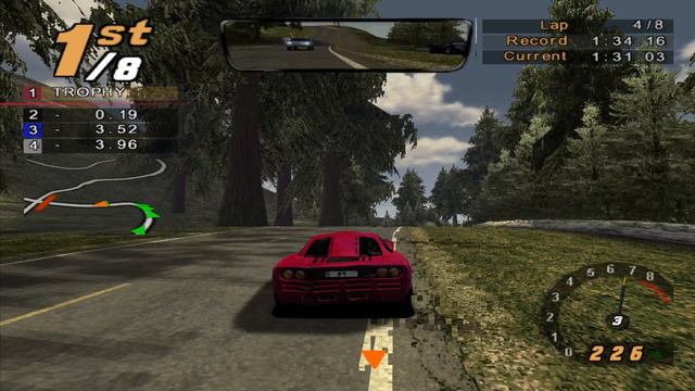 8 кругов без полиции, с максимум траффика и соперников для получения авто