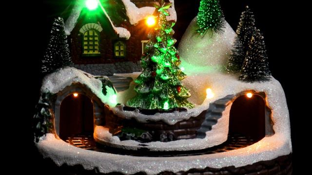 Украшение новогоднее Композиция, с подсветкой, музыка, 2020 см, 3AA, USB, "Артикул 158287"