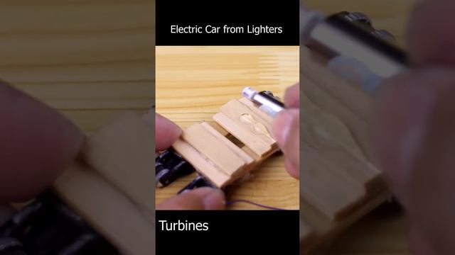 How To Make a Mini Electric Car from Lighters (SUPER FAST) #shorts