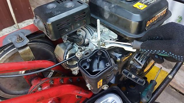 Как правильно подключить газовый тросик на мотоблоке с китайским двигателем