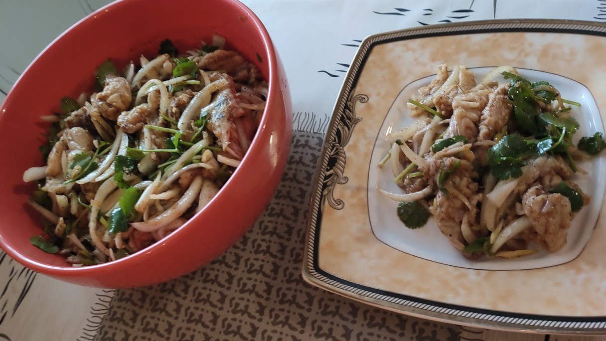 Хе из судака (по-корейски) Пальчики оближешь!😋 Остро, пикантно. Попробуйте, друзья!