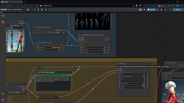 FLUX and ControlNet для последовательного создания персонажа (русский перевод)