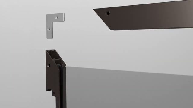 Монтаж петли Conecta в алюминиевый профиль с держателем тип 3